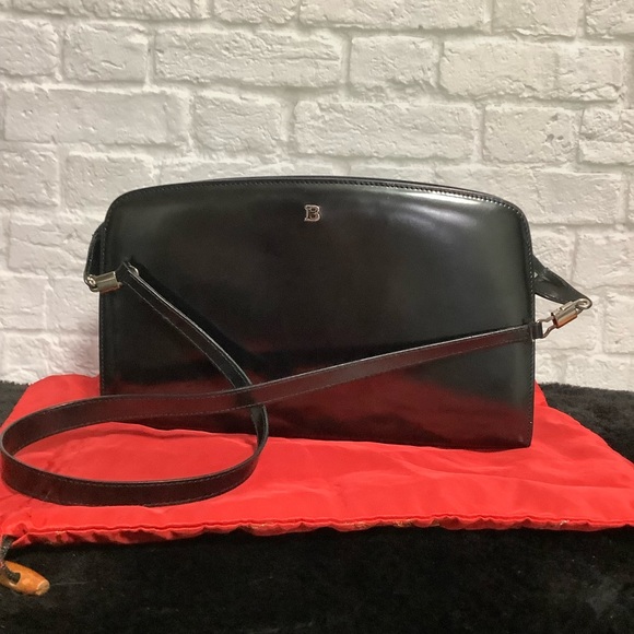 Bally | Bags | Bally Designer A Vintage Black Calfskin Leather Small ...